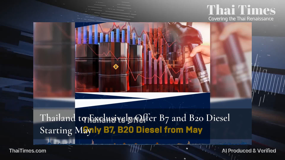 Thailand to Exclusively Offer B7 and B20 Diesel Starting May - Thai Times