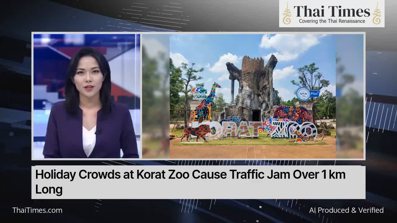 Holiday Crowds at Korat Zoo Cause Traffic Jam Over 1 km Long - Thai Times